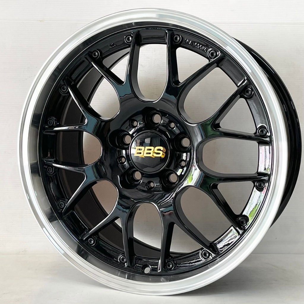 【質感輪業】全新鋁圈 18吋鋁圈 類BBS RSGT 鋼琴黑亮唇 5/108 5/112 5/114.3 5/120 | 蝦皮購物