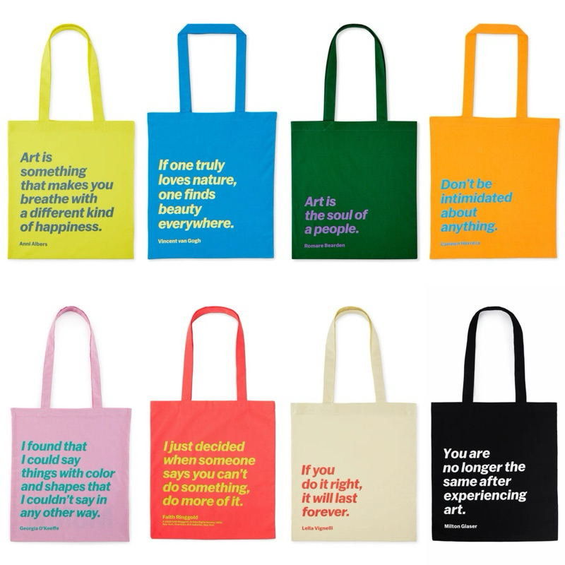 [MoMA Design Store] MoMA Artist quote tote bag 最後現貨💖售完不補 | 蝦皮購物