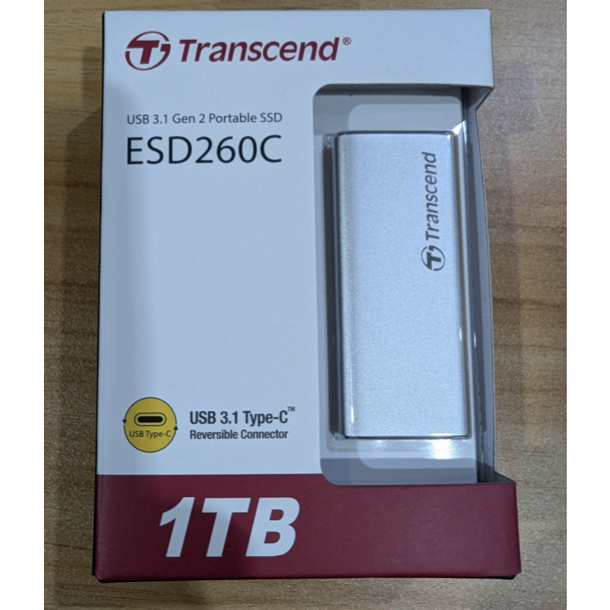 [全新未拆封]創見 Transcend ESD260C 1TB 外接式SSD固態硬碟 行動硬碟 | 蝦皮購物