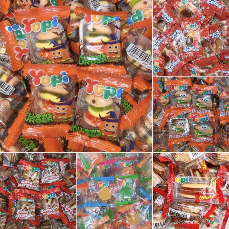【粿女兒商行】 🔥現貨 Yupi漢堡QQ糖 呦皮草莓QQ糖 可樂漢堡 迷你可樂 萬聖節QQ軟糖 萬聖節 聖誕節 造型軟糖 | 蝦皮購物