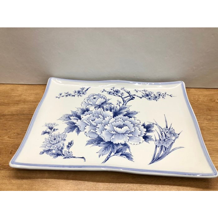 日本帶回 昭和風 EJIRY viring 琺瑯大鐵盤 角型大皿 花柄 日本製 #02 | 蝦皮購物