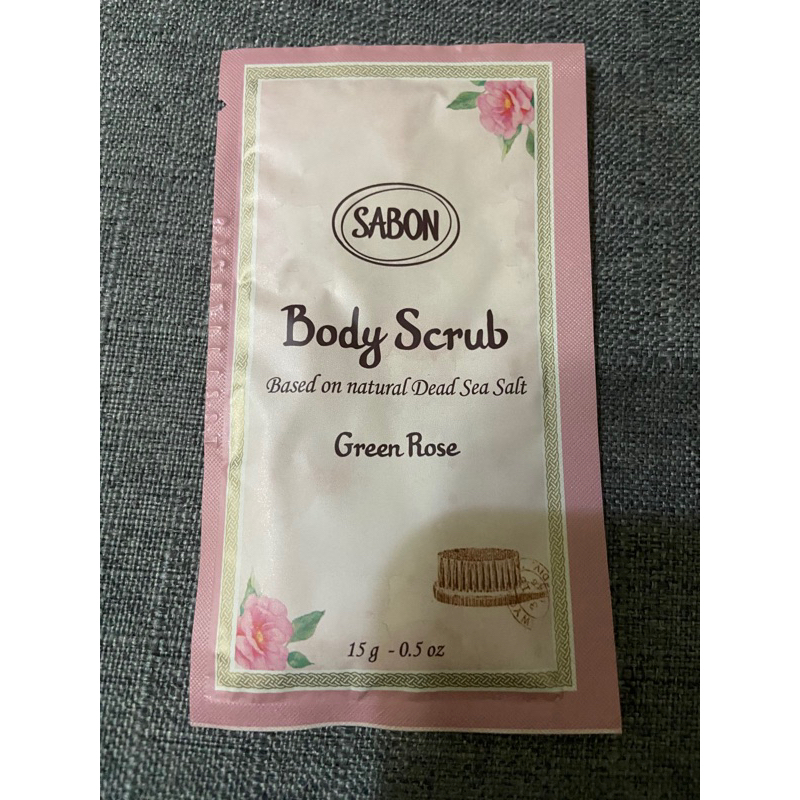 (底價）專櫃貨，Sabon 以色列綠玫瑰身體磨砂膏15g/新品，賦活天竺葵 死海鹽頭皮磨砂膏8g | 蝦皮購物