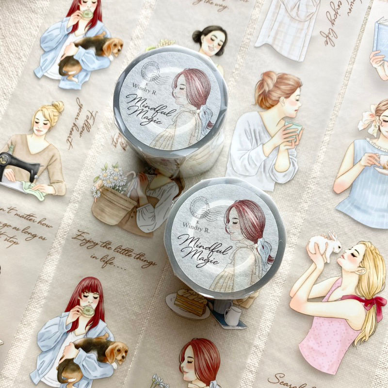 【森肆】紙膠帶整卷- Windry R.xJournal Pages • Mindful magic (100cm) | 蝦皮購物