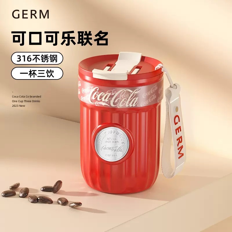 ️ORLA小鋪 ️現貨 可口可樂 保溫杯 咖啡杯 GERM 316不鏽鋼 吸管杯保溫保冷400ml | 蝦皮購物