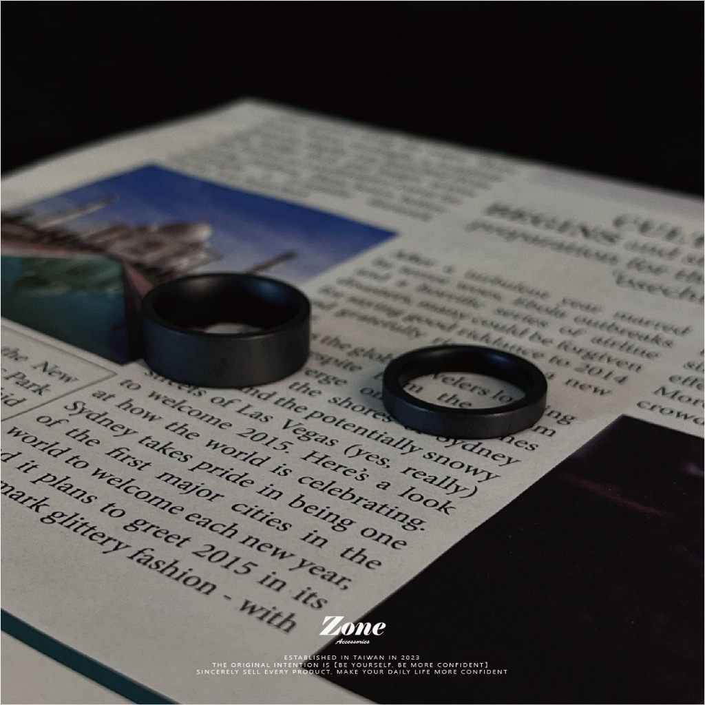 Zone ACC |『現貨免運』 消光黑 戒指 低調 陶瓷 日系 不掉色 / 男生戒指 女生戒指 / Z153 | 蝦皮購物