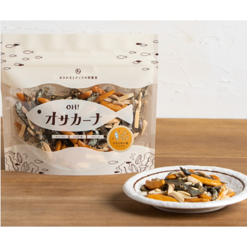 現貨+預購日本 杏仁小魚乾OH! SAKANA 100g 明太子 唐辛子 起司 奶油 柿種 芥末 地瓜 多口味杏仁小魚 | 蝦皮購物