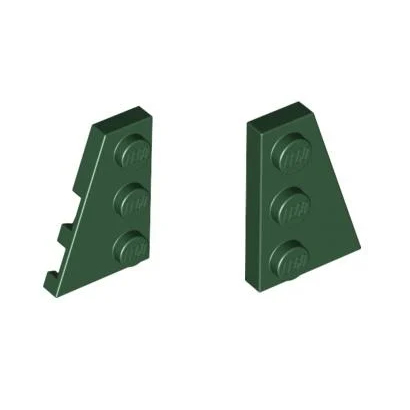 LEGO 樂高 深綠色斜切薄板組 43722+43723 Wedge Plate 3x2 6167129 6167130 | 蝦皮購物