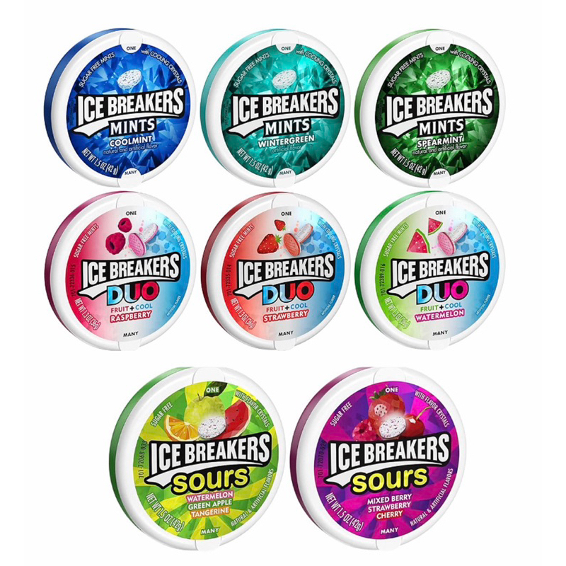 （美國帶回）破冰船 ice breakers 各種口味 無糖/薄荷糖/檸檬/西瓜/草莓/酸甜 | 蝦皮購物