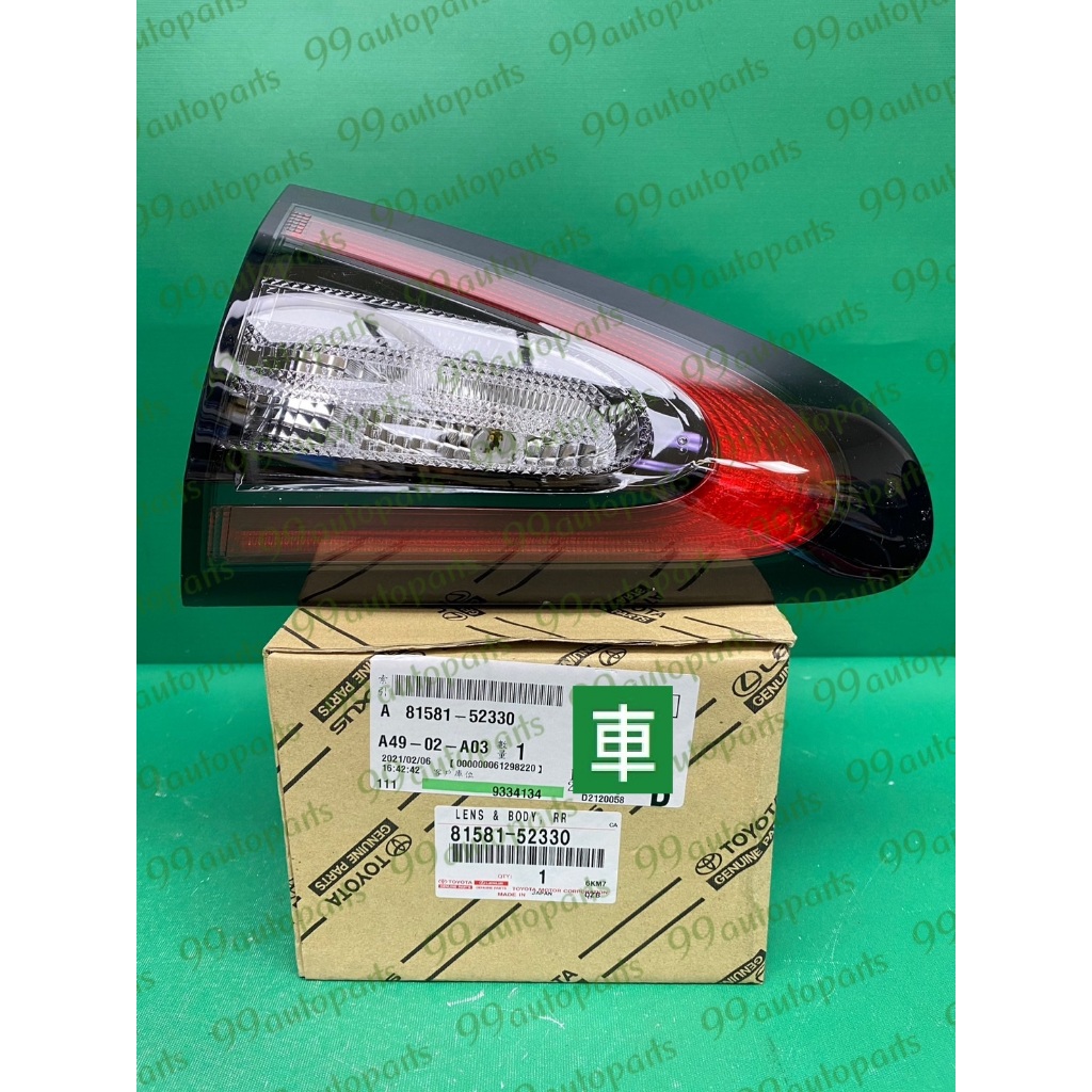 【汽車零件專家】豐田 SIENTA 1.8 17->年 81591-52330 後燈 尾燈總成 後燈總成 倒車燈總成 | 蝦皮購物