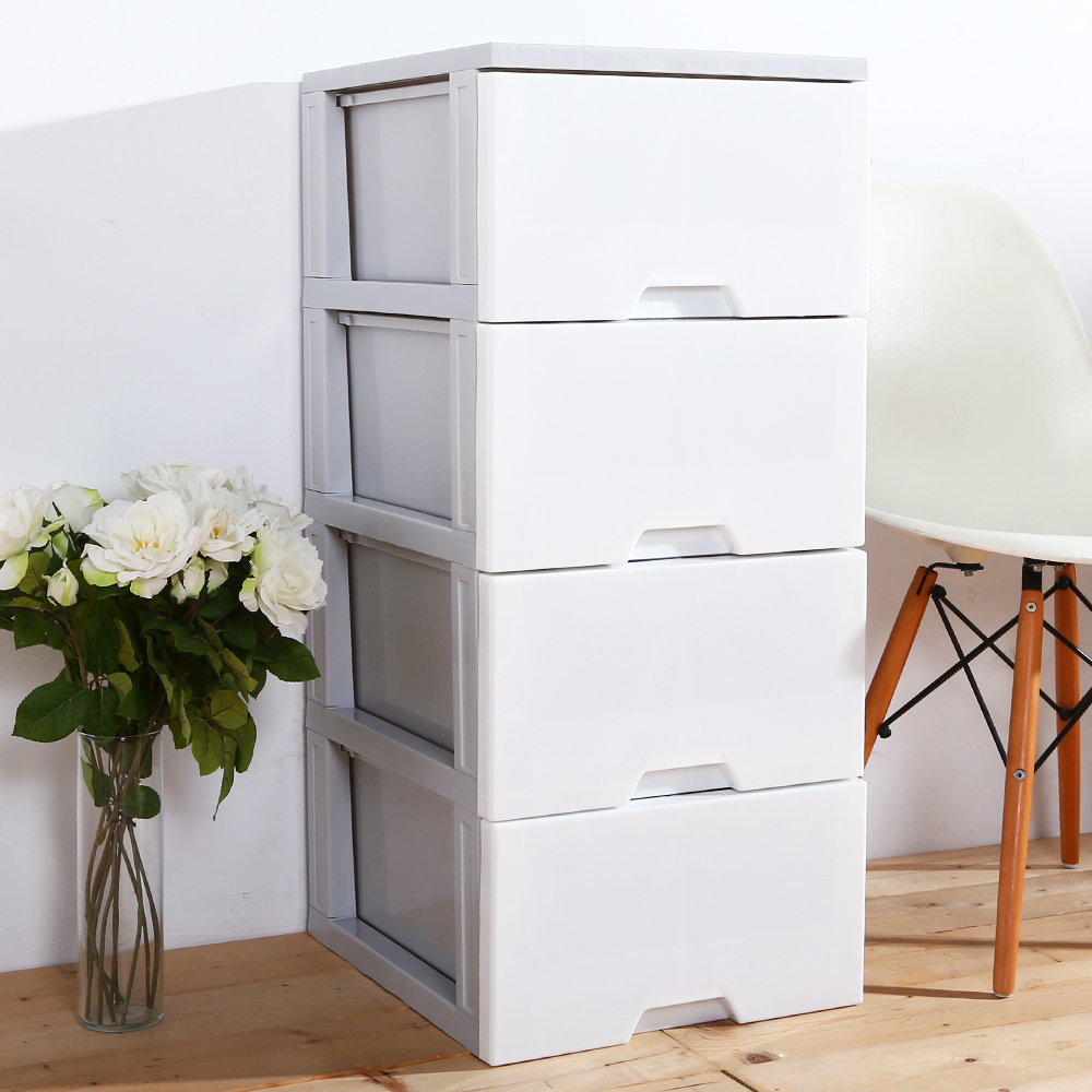 MR.BOX 日系純白4抽收納櫃(104L) 抽屜收納櫃/置物櫃【005076-01】[免運] | 蝦皮購物