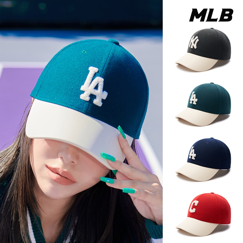 MLB N-COVER 可調式硬頂羊毛棒球帽 道奇/守護者/洋基隊 (3ACPV0236-四色任選) | 蝦皮購物