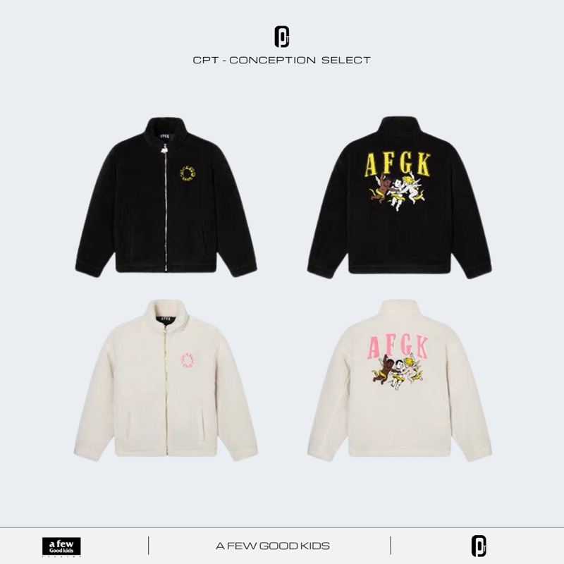 【Conception Select】AFGK 六週年限定 小天使刺繡 羊羔毛 立領外套 | 蝦皮購物
