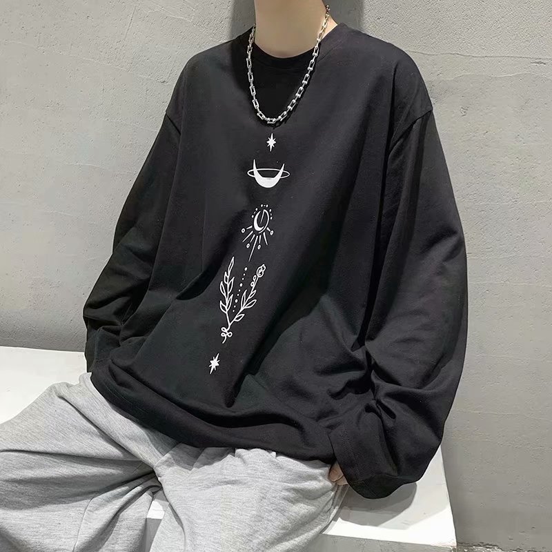 M-8XL男士大碼長袖T恤 春秋300斤男生衛衣打底衫寬鬆內搭上衣 寬鬆男生T恤 百搭圓領衛衣男 休閒長袖T恤 薄款長T | 蝦皮購物