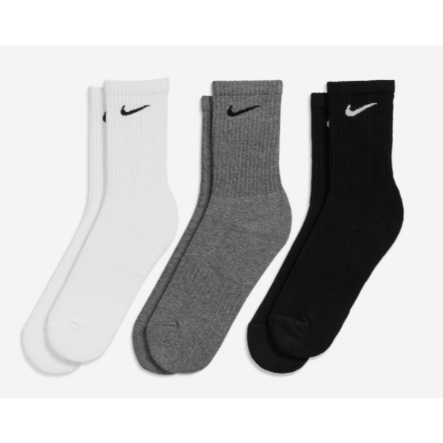 【Asper】Nike 黑灰白 三色ㄧ組 長襪 小腿肚襪 日本限定 SX7664-964 | 蝦皮購物