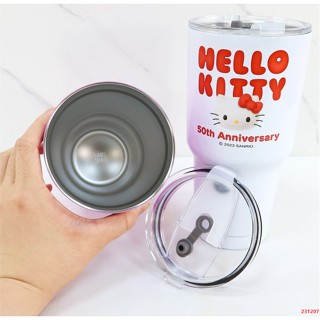 【kitt50週年不鏽鋼冰霸杯900ml】hello kitty 冰霸杯 900ml 冰壩杯 不鏽鋼杯 飲料杯 保溫杯 | 蝦皮購物