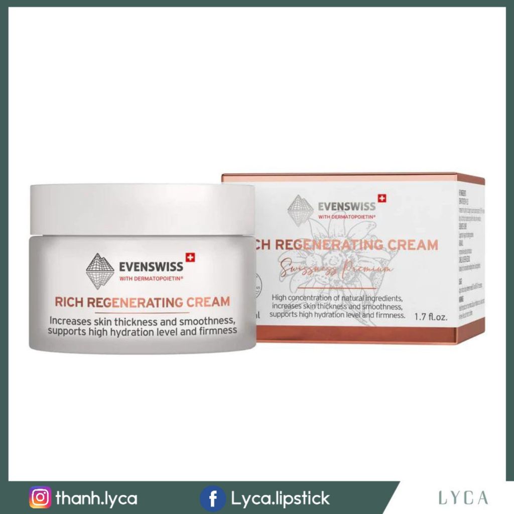 [LYCA] 現貨 瑞士 伊瑞施 EVENSWISS RICH REGENERATING CREAM 50ML | 蝦皮購物