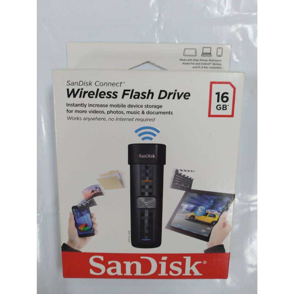 【全新現貨】Sandisk Connect 16G 分享碟 Wireless Flash Drive 隨身碟 | 蝦皮購物