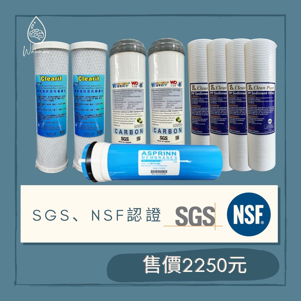 〔水先生〕NSF、SGS認證 🔵一年份600G RO機濾心(含RO膜)🔵 💧3個月週期💧 | 蝦皮購物
