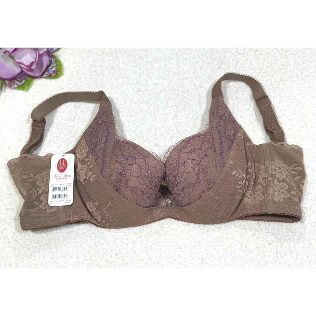 【曼黛瑪璉】高脅邊低脊心 包覆集中內衣【R62107】~70B,70C~魅影棕~3*3排扣 | 蝦皮購物