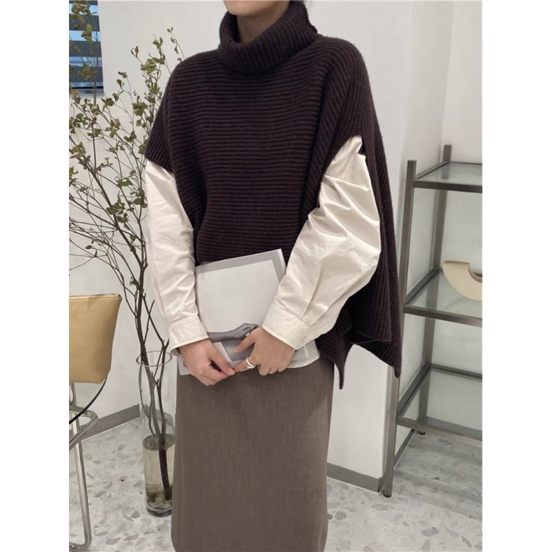 [Overdope Select]韓國東大門不規則針織披肩斗篷 | 蝦皮購物