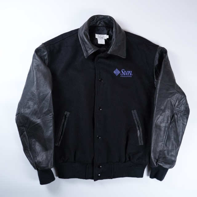 『魁KUI-VINTAGE』古著 二手 90s Varsity jacket 皮袖棒球外套 加製 JAVA | 蝦皮購物