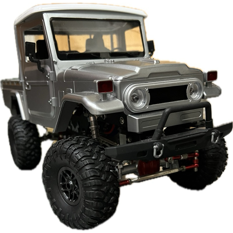遙控車 RC奔牛MN45 全車升級合金底盤370馬達金屬齒輪箱/合金攀爬車攀岩車銀色貨卡改裝車升級全面金屬套件 | 蝦皮購物