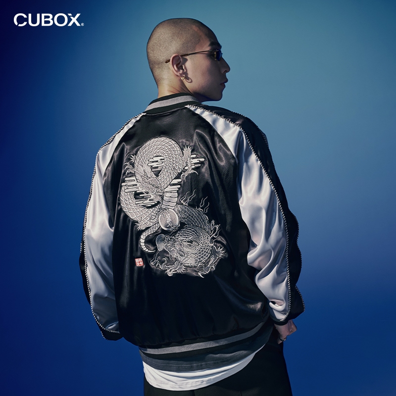 好命刺青聯名橫須賀雙面穿外套(Silver) CUBOX x HOMIE Reversible Souvenir Jac | 蝦皮購物