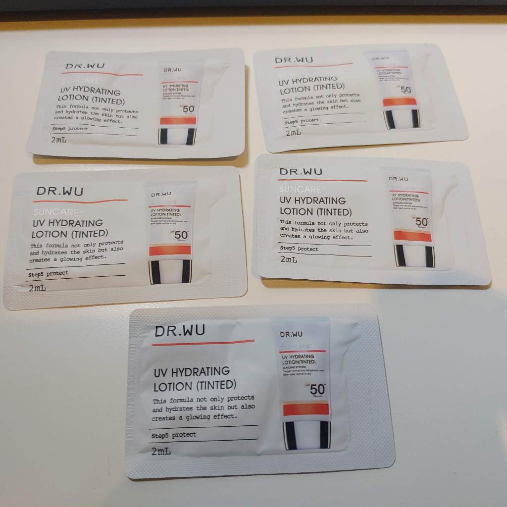 電子發票 效期：2026.1 公司貨 DR.WU 全日保濕防曬乳 潤色款 2ml SPF50+ PA+++ 體驗包 | 蝦皮購物