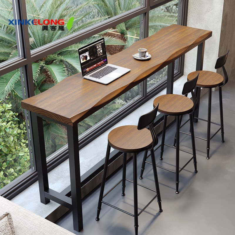 興客隆 吧檯桌 實木吧台桌 吧臺桌 餐桌 簡約風 靠窗 長條桌 長桌 桌子 高腳桌 窄桌 1558 | 蝦皮購物