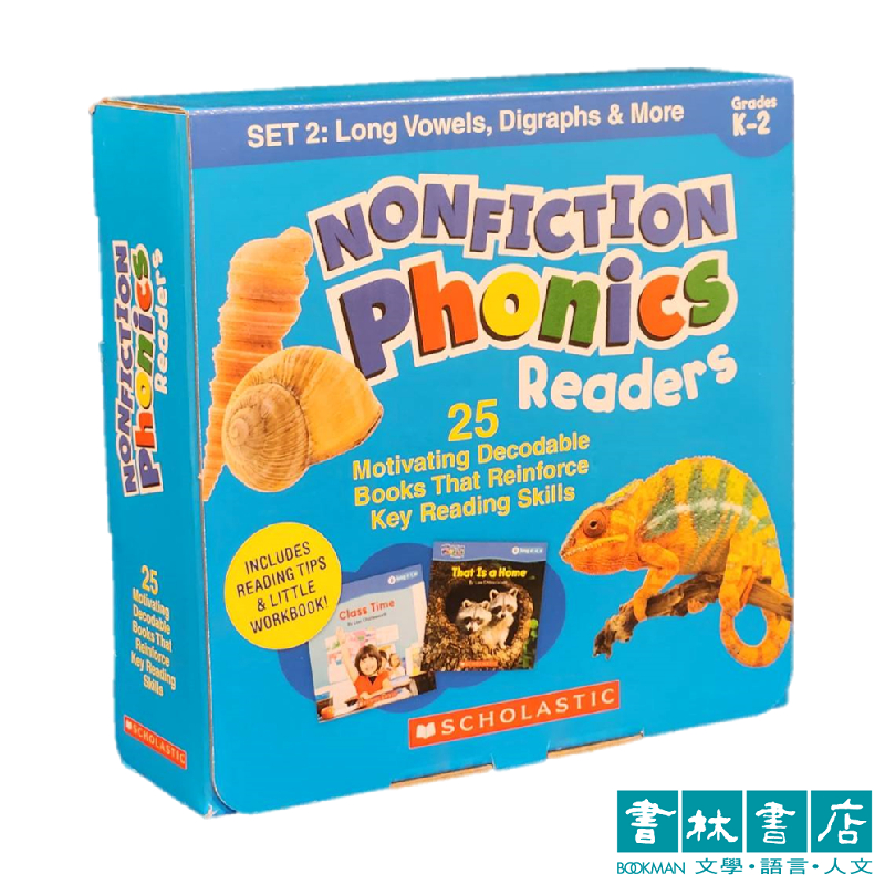 Nonfiction Phonics Readers SET 2: Long Vowels, Digraphs & More 英文讀本 盒裝 ...