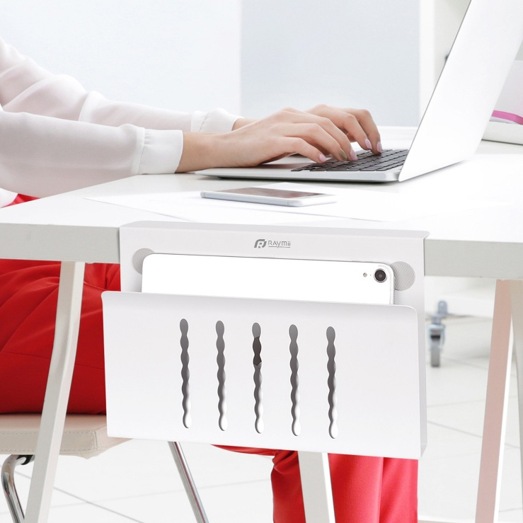 【瑞米 Raymii】 ZN-11 夾桌平板筆電收納支架 書本收納 桌邊收納支架 收納槽 升降桌配件 | 蝦皮購物