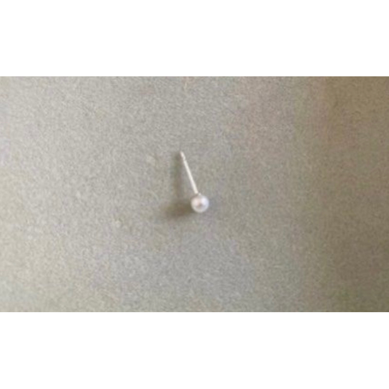 日本製 festaria 白 K10 3mm珍珠耳環 附保卡、公司貨 | 蝦皮購物