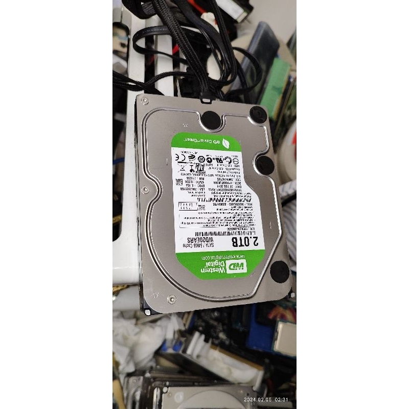 wD WD20EARS wd 2t 2tb 綠標 使用281小時 | 蝦皮購物