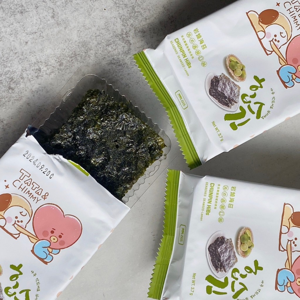 雋品 HiBs BT21韓式岩燒海苔九切小包裝禮盒(原味/梅子/檸檬)【各6包入】 | 蝦皮購物