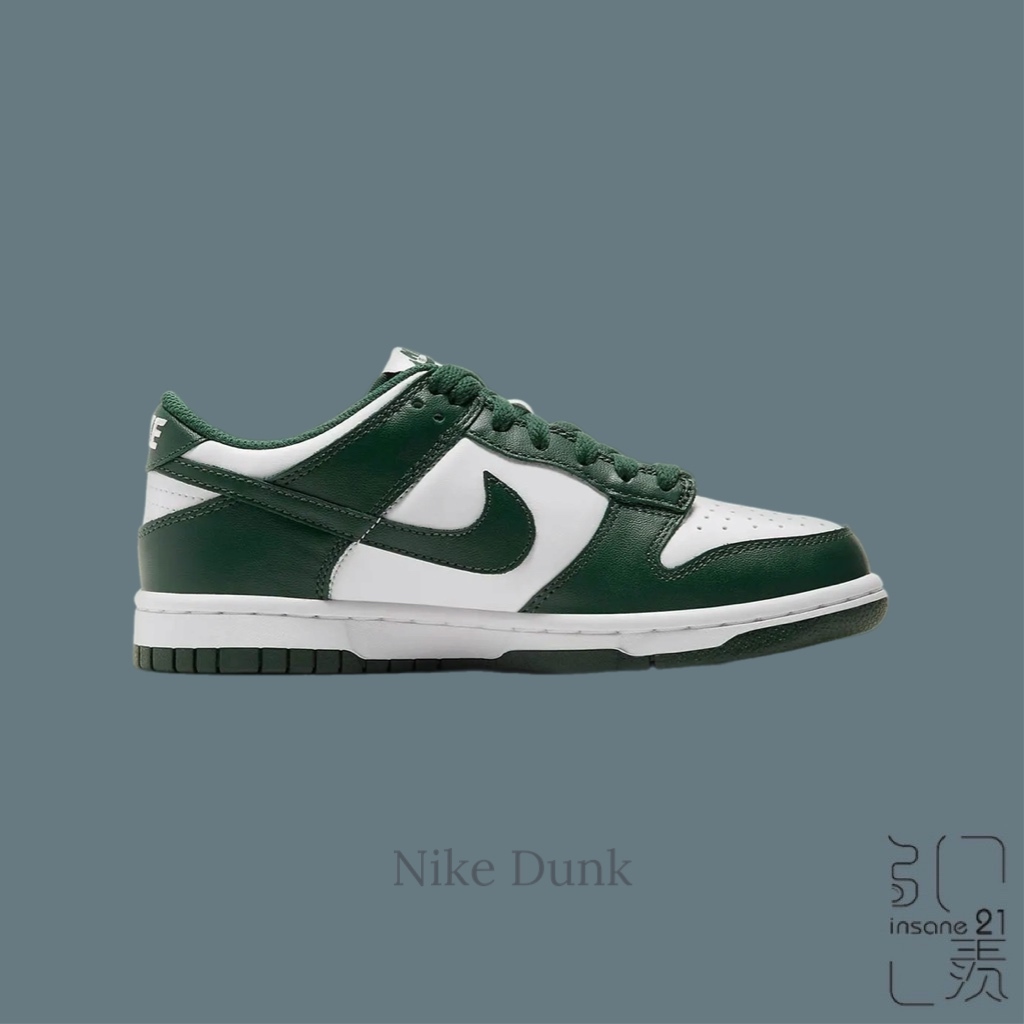 NIKE DUNK LOW TEAM GREEN 白綠 大童款 復古綠 綠 CW1590-102 【Insane-21】 | 蝦皮購物