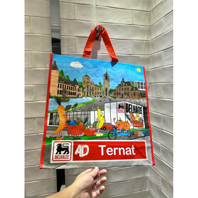比利時 DELHAIZE 購物袋 Ternat 限定款 紀念品 環保袋 | 蝦皮購物