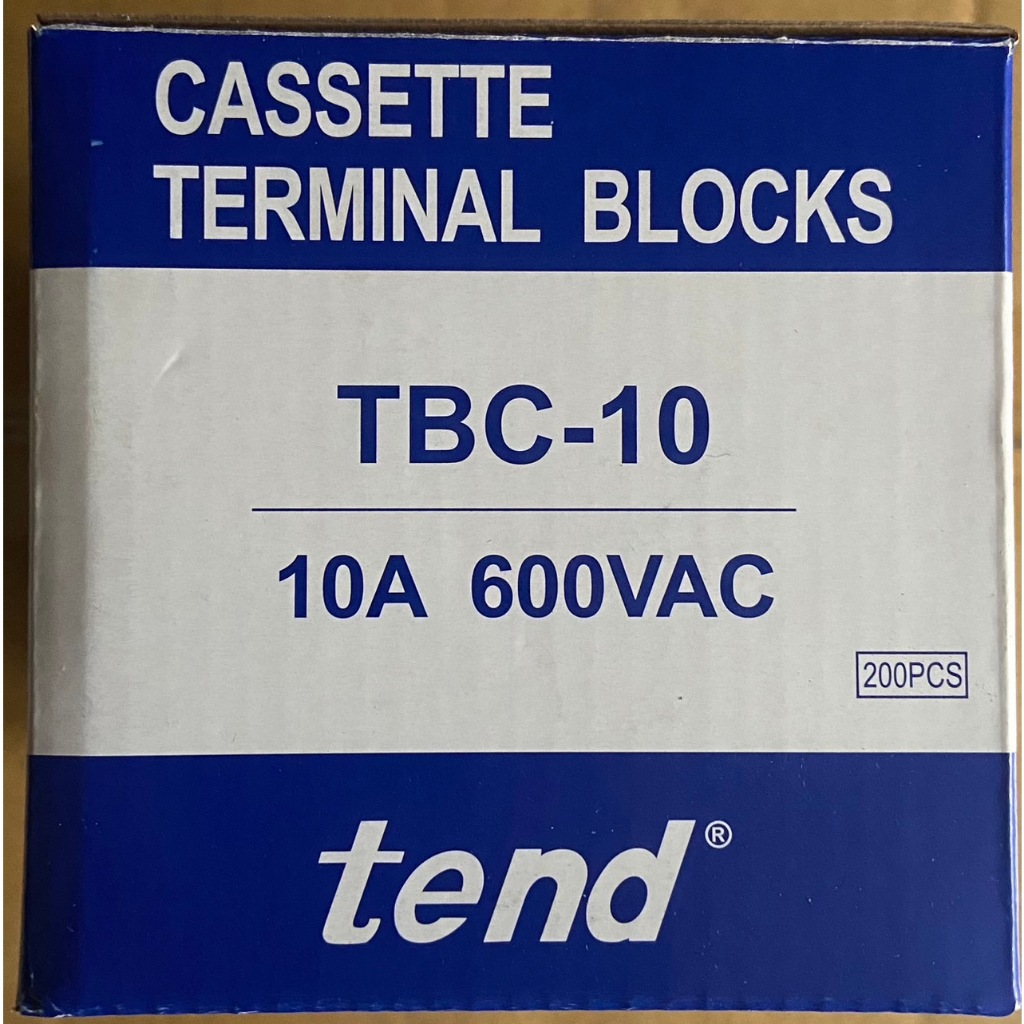 【原廠保固】TEND天得 TBC-10 TBC10 軌道式端子盤 卡式組立端子台 盒裝/200只 | 蝦皮購物
