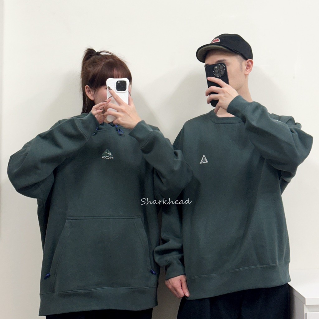 【Sharkhead】現貨 Nike ACG 大學T 帽T 重磅 墨綠 深綠 DH3088-338 DX9612-338 | 蝦皮購物