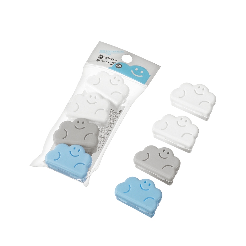asdfkitty*日本 ECHO 雲朵造型牙刷蓋-4入-日本正版商品 | 蝦皮購物