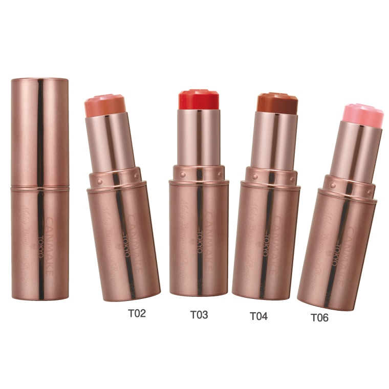 出清 日本 CANMAKE 絲滑透亮唇膏 金管愛心潤澤唇膏 潤色款 T04 醇厚生巧克力 T06 櫻花粉天使 | 蝦皮購物