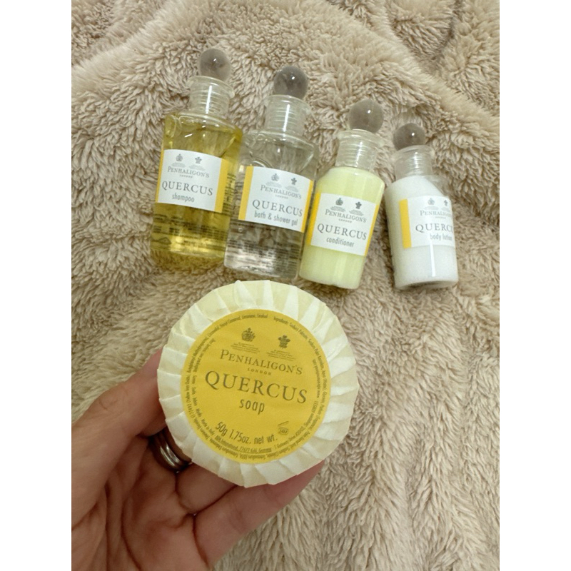 【潘海利根】五件組 ️Penhaligon's英國百年頂級香氛 Quercus 皇家橡樹 旅行組 洗髮精沐浴乳乳液香皂 | 蝦皮購物