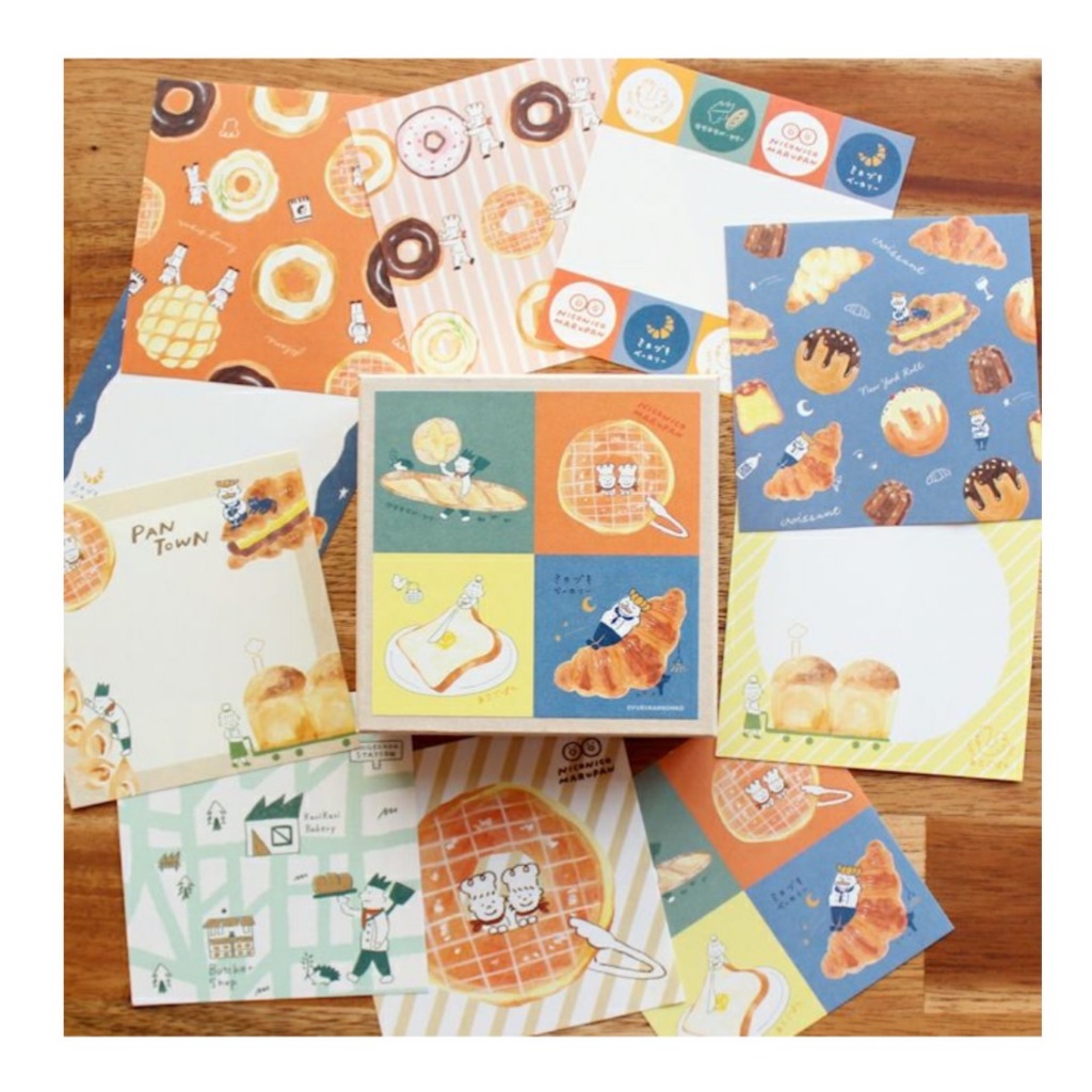 ⚡️分裝⚡️ 古川紙工 麵包小鎮 PAN town 官網限定 小便條 迷你 信紙 折紙 手帳 裝飾 便箋 | 蝦皮購物