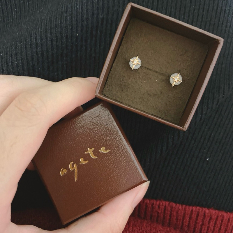 【二手】NOJESS(agete旗下）K10耳針耳環 貼耳耳環 日本耳環 日式輕奢珠寶 | 蝦皮購物