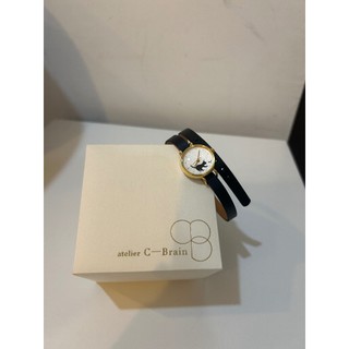 Atelier c brain 雙繞式錶帶設計石英錶/日本製/貓與雙葉草 | 蝦皮購物