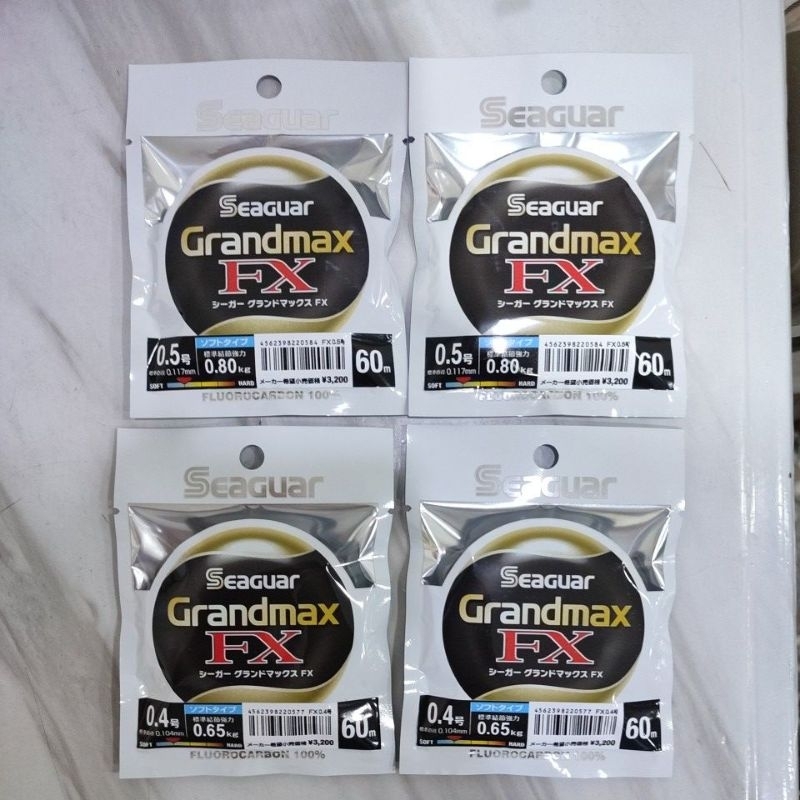Seaguar GRANDMAX FX-60M(黑)卡夢線 碳纖線 頂級子線0.6號~10號新包裝 | 蝦皮購物