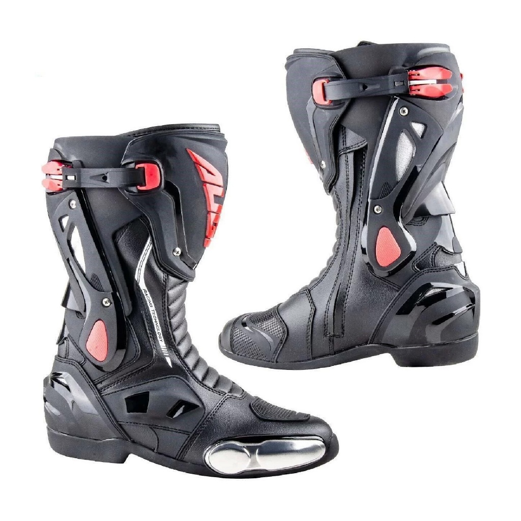 [安信騎士] 美國 AUGI AR1-1 黑紅 頂級競技型車靴 競技 防護 賽車靴 賽車鞋 騎士 長 車靴 | 蝦皮購物