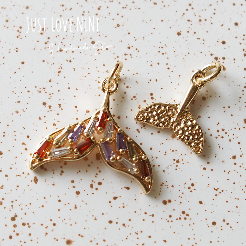 J.L.N.銅鍍14K金 人魚尾吊墜一個 | 蝦皮購物