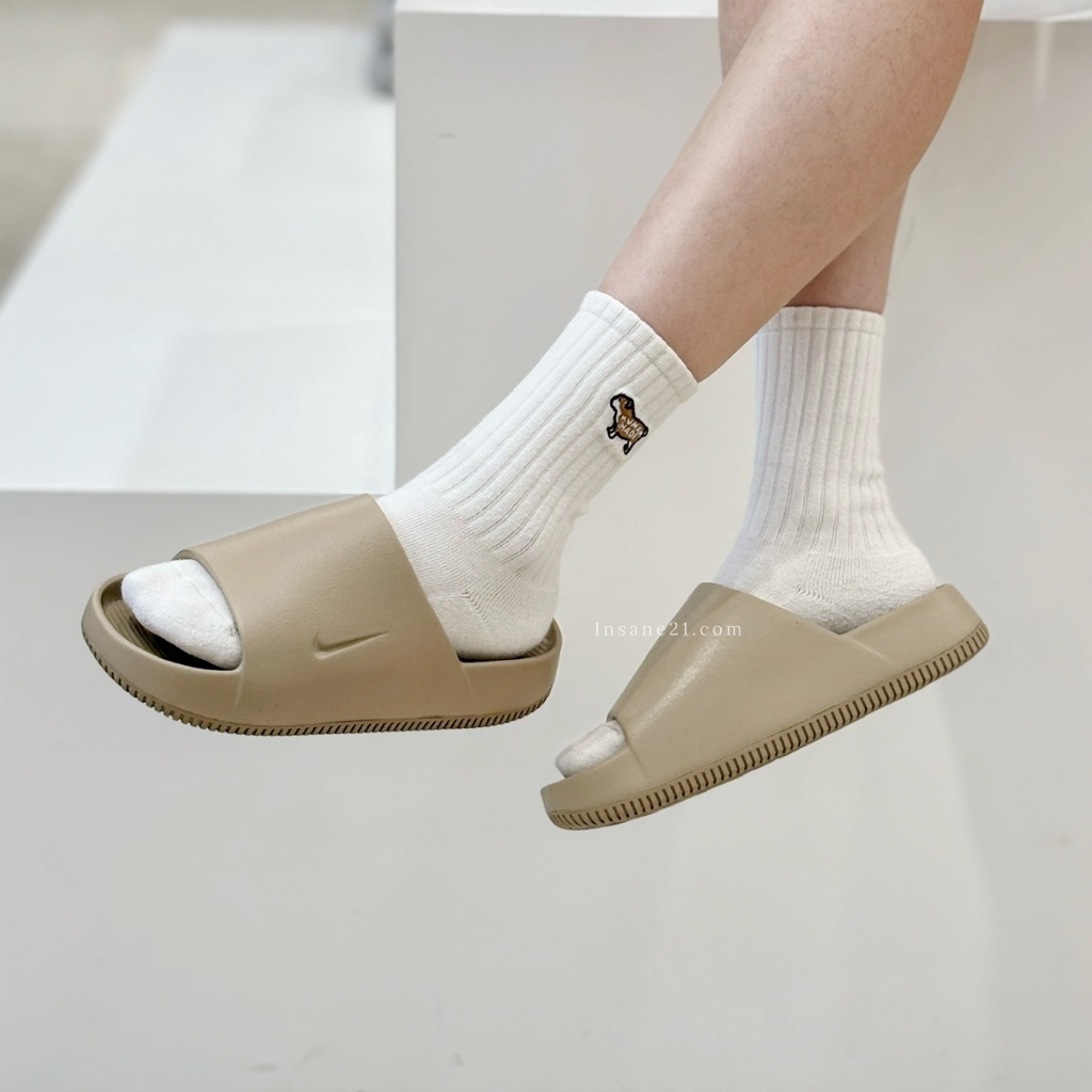 NIKE CALM SLIDE 麵包拖鞋 咖啡 奶茶 男款 FD4116-201【Insane-21】 | 蝦皮購物