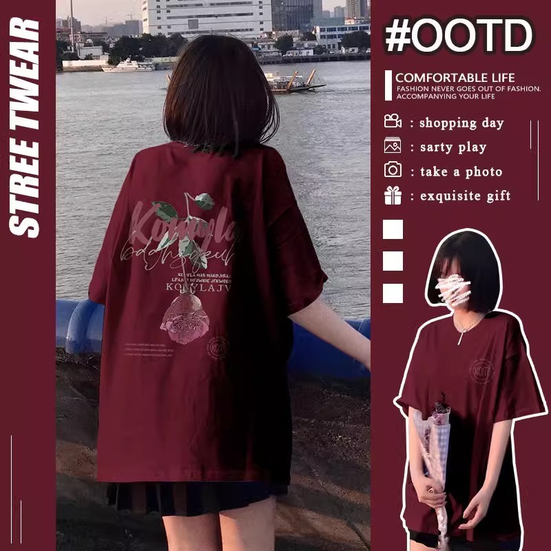 【台灣出貨】ins風短袖T恤 純棉寬鬆上衣 大尺碼M-5XL衣服 下半身失蹤t恤 美式復古風上衣 夏天短tee 質感衣服 | 蝦皮購物