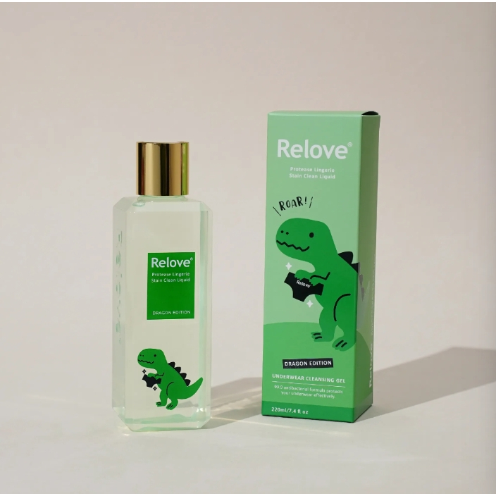 RELOVE 私密衣物蛋白酵素去漬抑菌手洗精 220ml 限量經典小暴龍款 (清新玫瑰) | 蝦皮購物